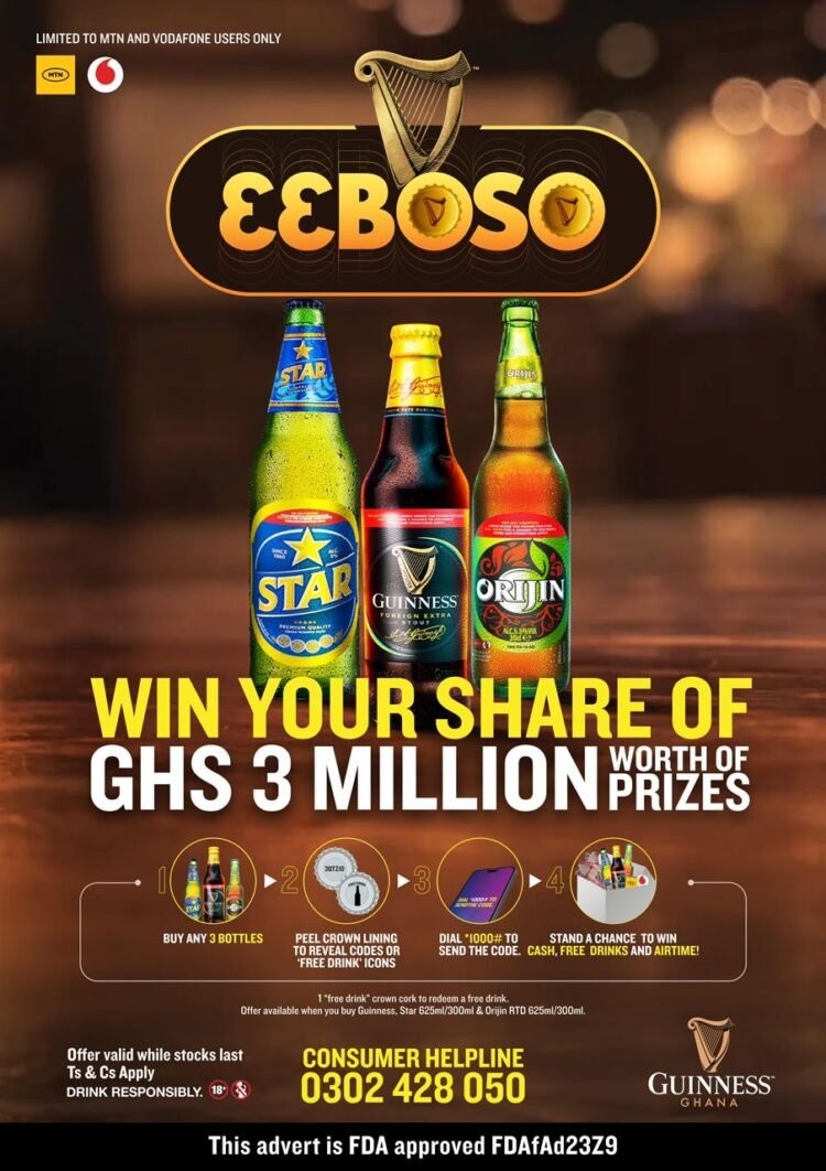 Ghana: Guinness Ghana launches special promotion dubbed “EEBO SO” Promo ...